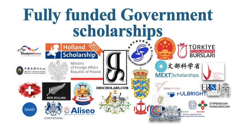 Fully funded Government scholarships 2026 [UPDATED] - DR SCHOLARS