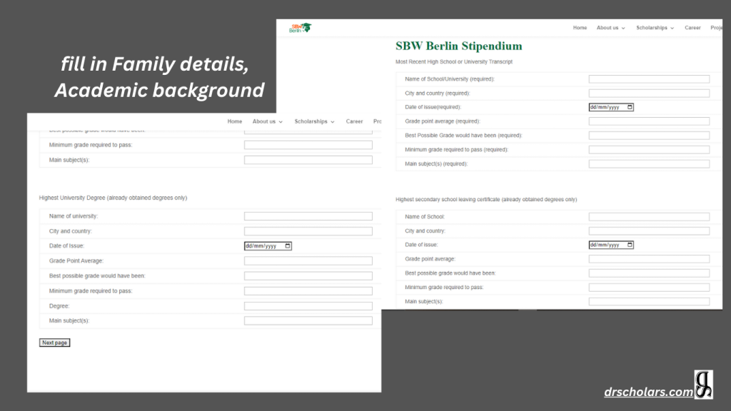 SBW Berlin Scholarship 2023-2024/ Study in Germany - DR SCHOLARS