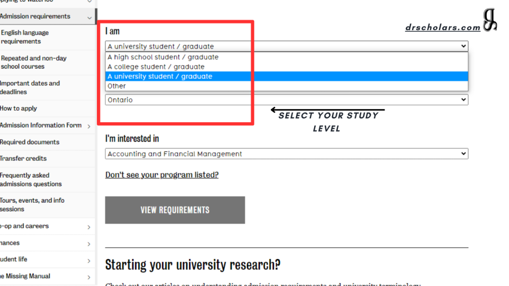 University of Waterloo Scholarships / Study in Canada - DR SCHOLARS