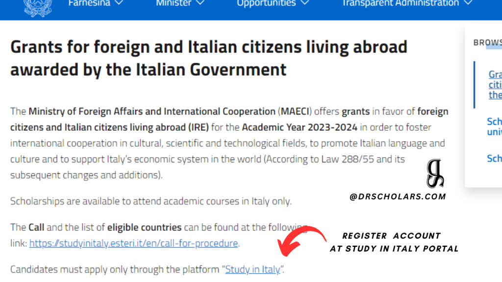 Italian Government Scholarship 2023-2024 updated! - DR SCHOLARS